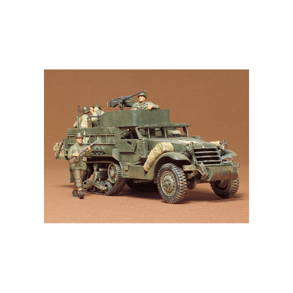 HalfTrack US WW2 M3A2 & figurines maquette 1/35 TAMIYA