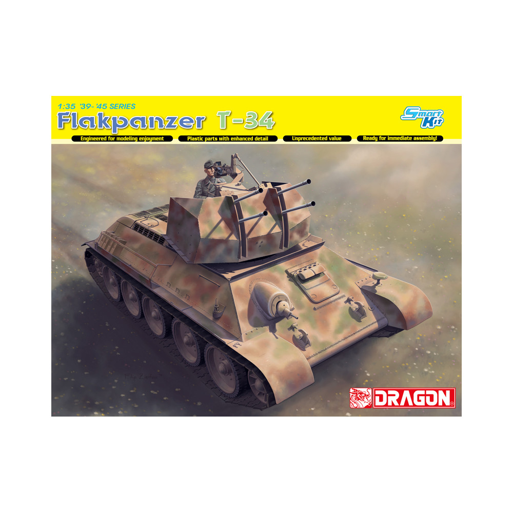 Char Flakpanzer T-34 Smart kit 1/35 DRAGON