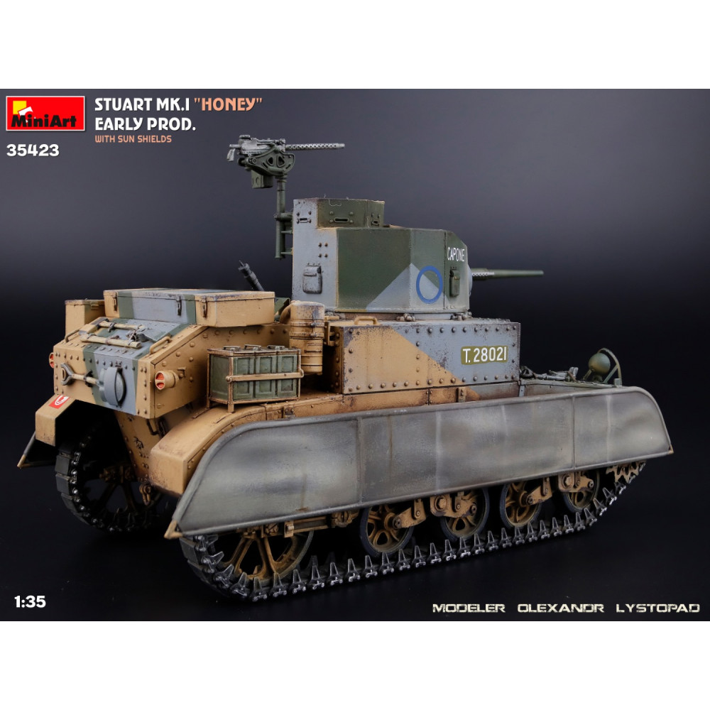 Char tank US UK WW2 M3 Stuart Mk.1 Honey maquette 1/35 MINIART